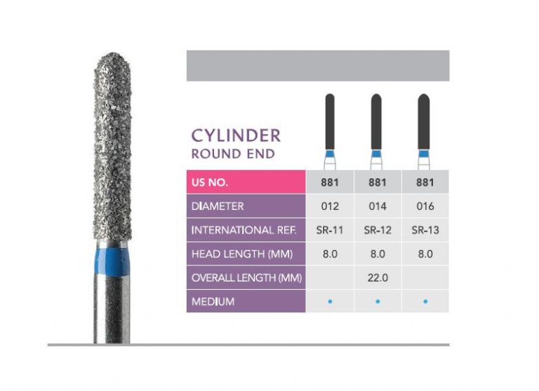 Prima Diamond Burs Cylinder Round - Universal Dental (Pvt) Ltd.